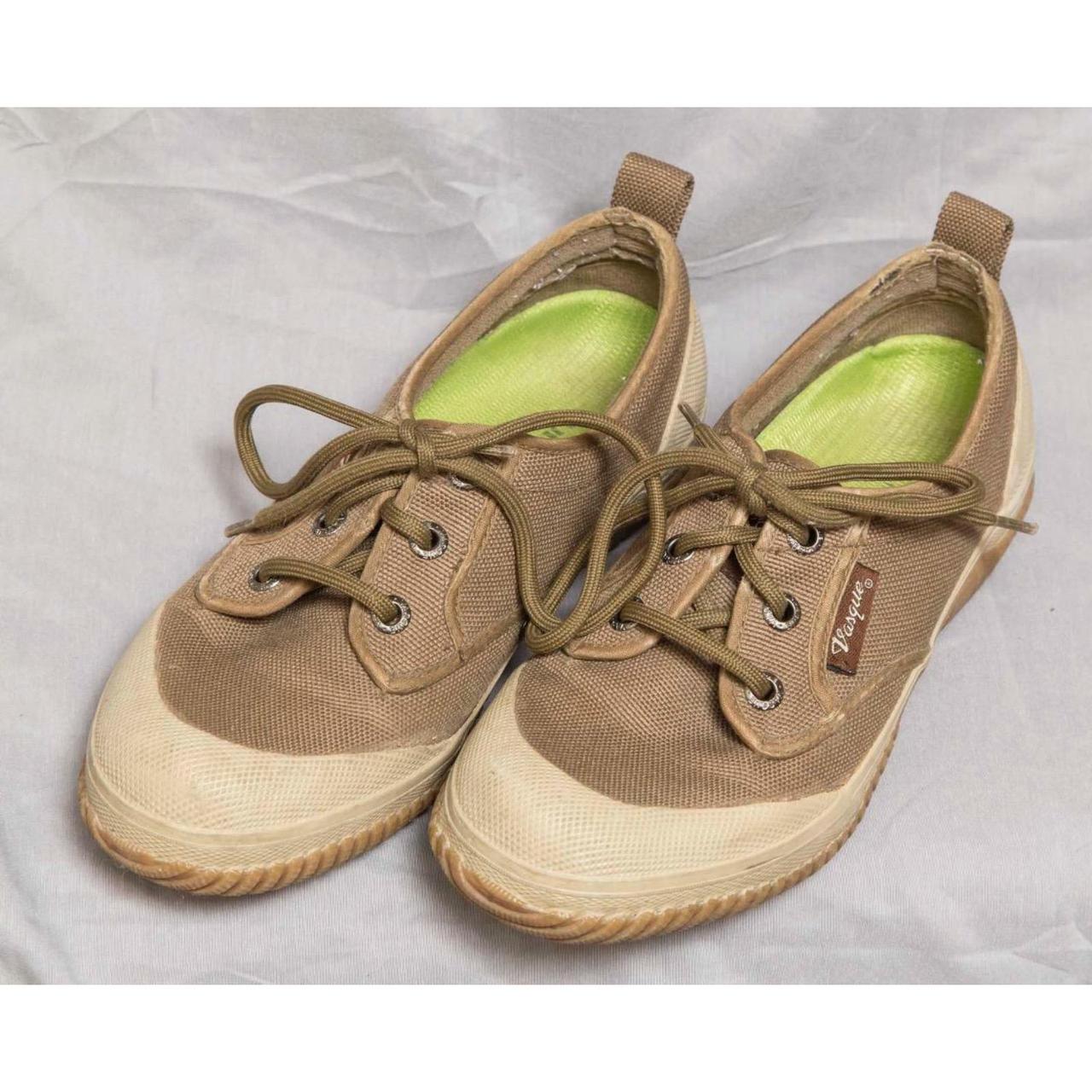 Vasque Olive Green Canvas/Tan Rubber Lace-Up... - Depop