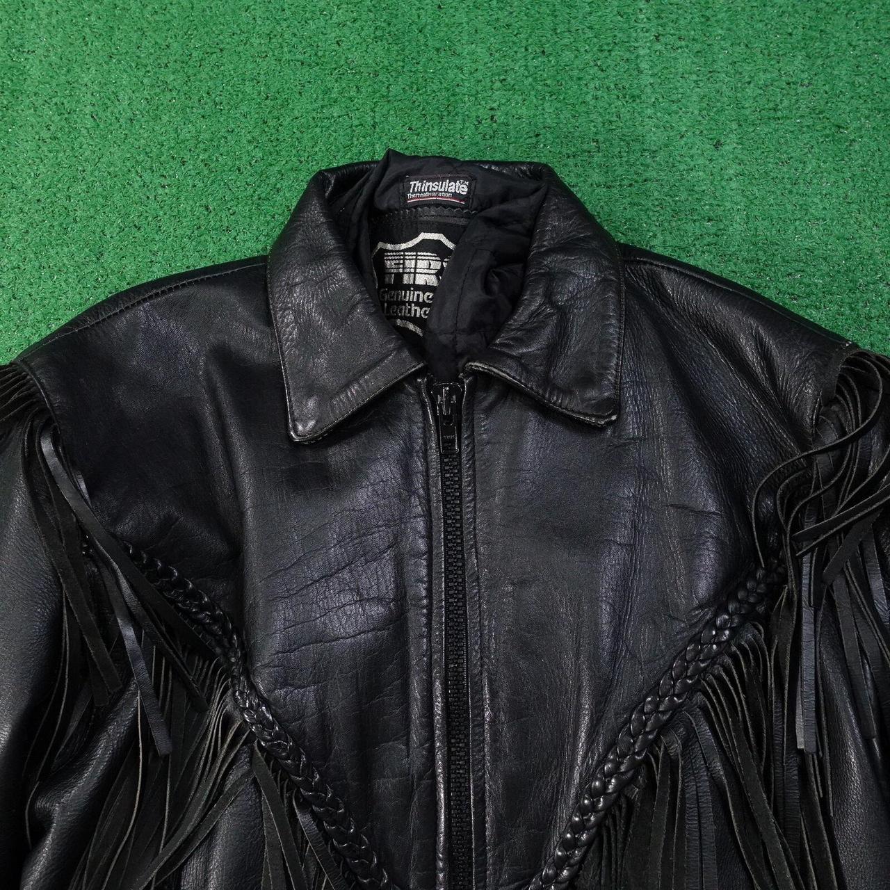 VINTAGE FIRST GENUINE LEATHER LINED TASSELS LEATHER... - Depop