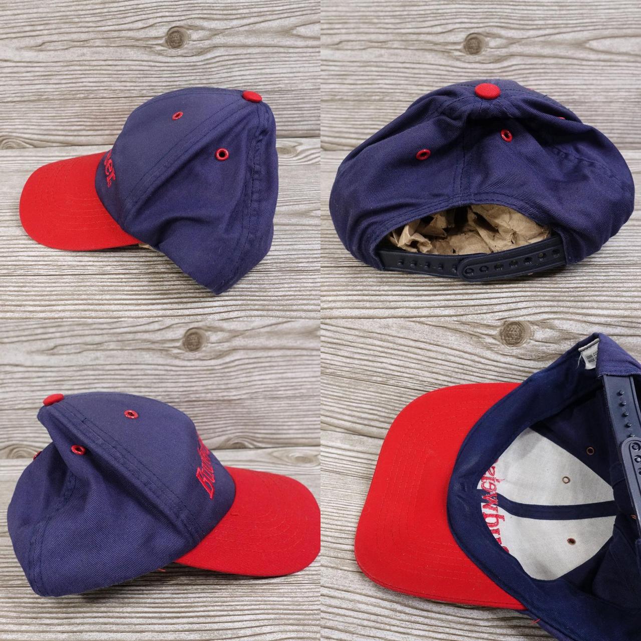 Budweiser Men's Blue and Red Hat | Depop