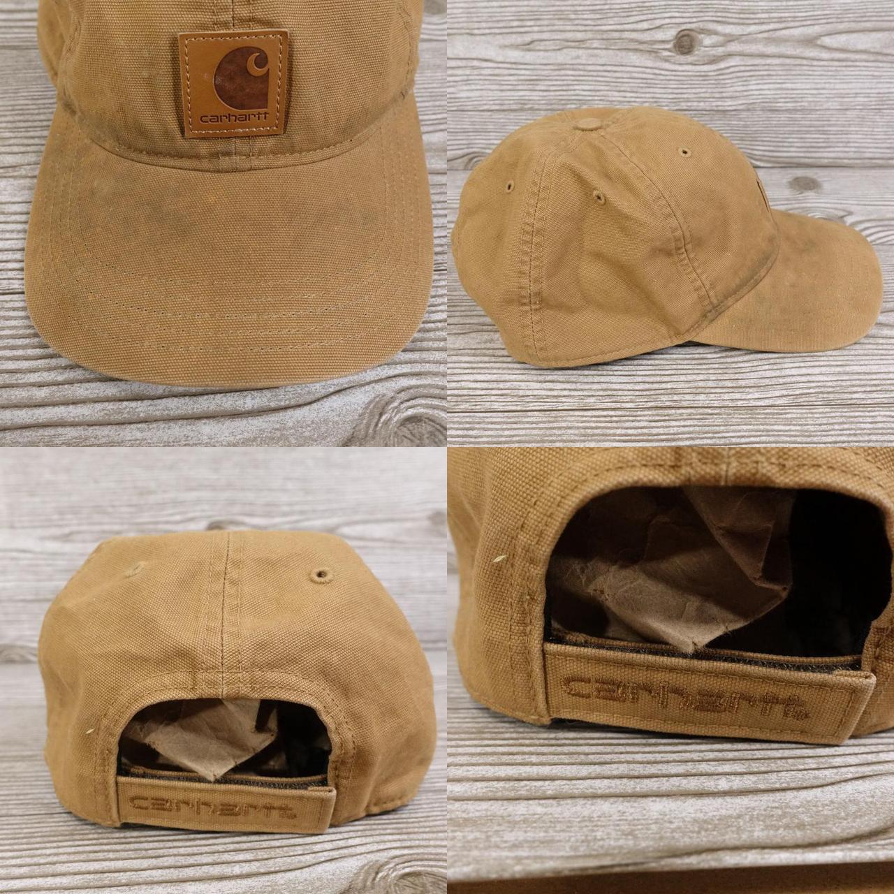 CARHARTT PATCH BROWN ADJUSTABLE DUCK CANVAS BASEBALL... - Depop