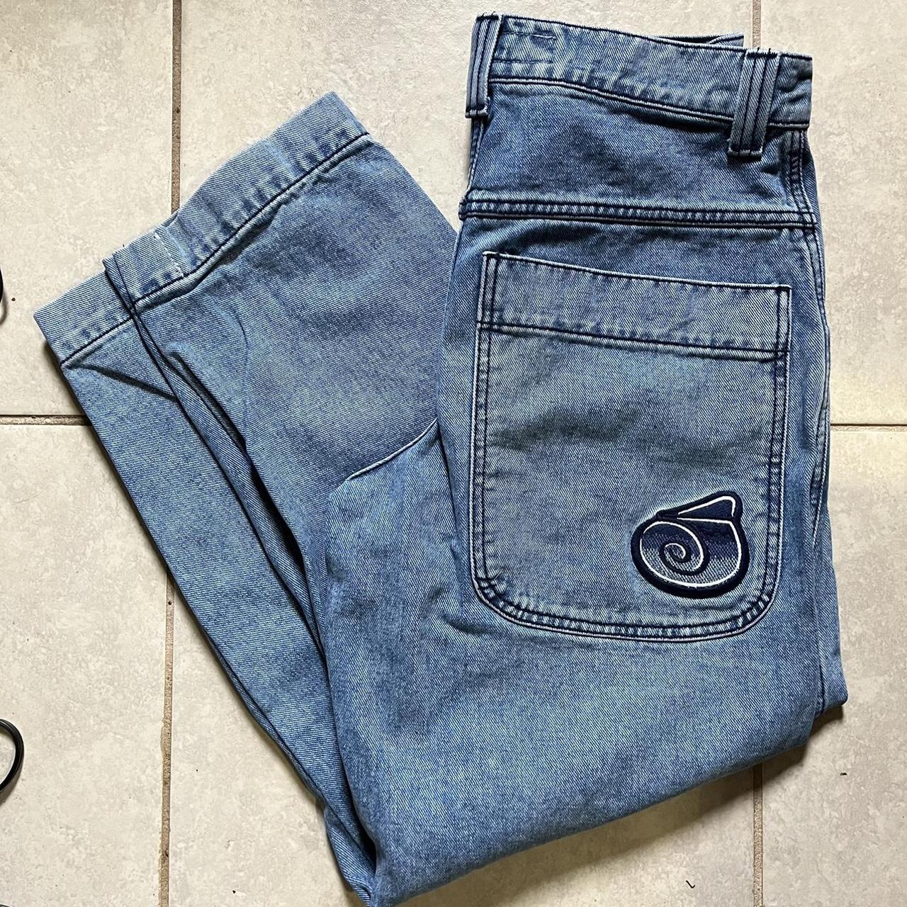 JNCO jeans twin cannon antique light blue wash... - Depop