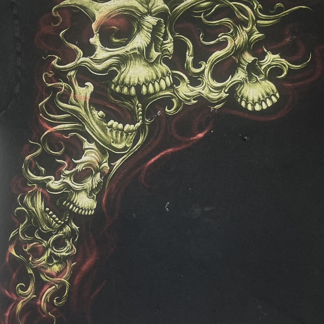 Vintage Y2K Skull Tee Shirt - Good fade - Nice baggy... - Depop