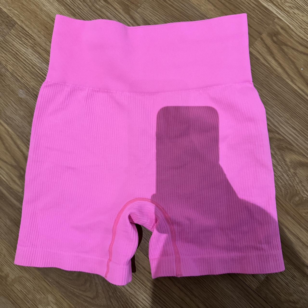 Amazon brand pink workout set bottoms worn once -... | Depop