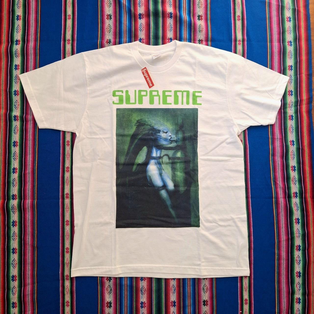 Supreme x H.R. Giger FW2014 White XL Biomechanoid... | Depop