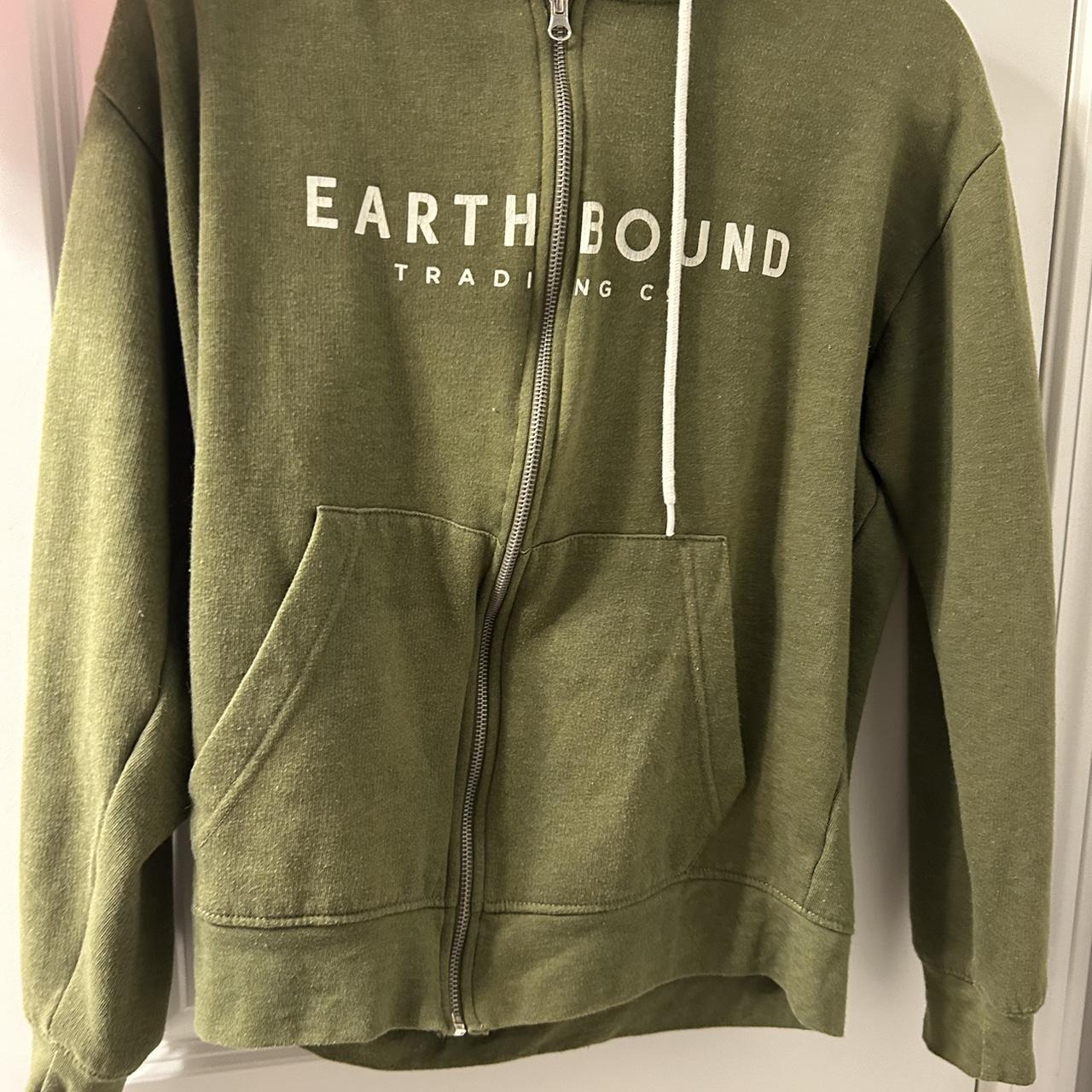 green earthbound zip up womens m #earthbound - Depop