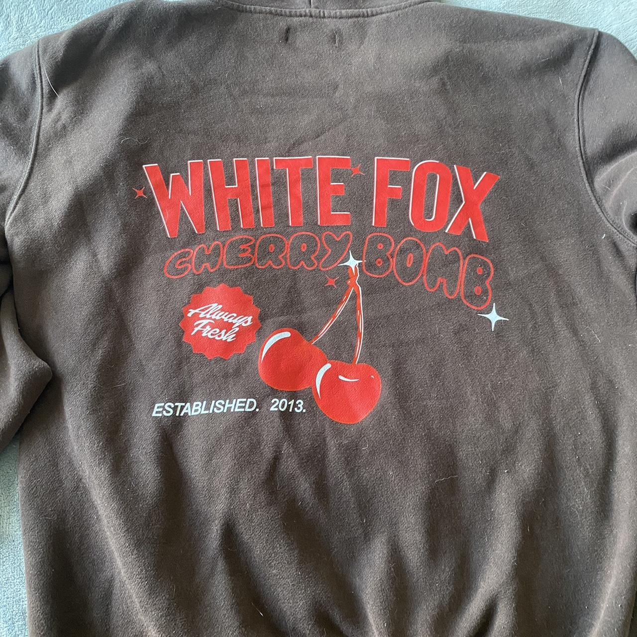 white fox cherry bomb hoodie 🍒💋 super cute i just... | Depop