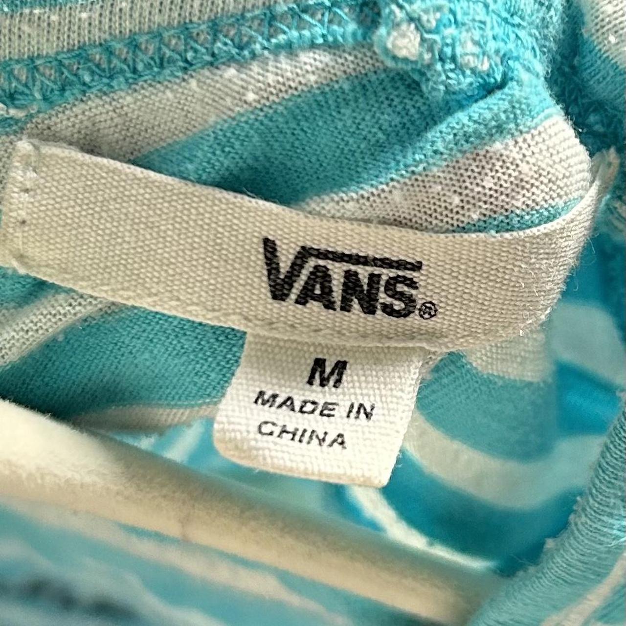 Vans striped blue women’s skater tank, size medium,... - Depop