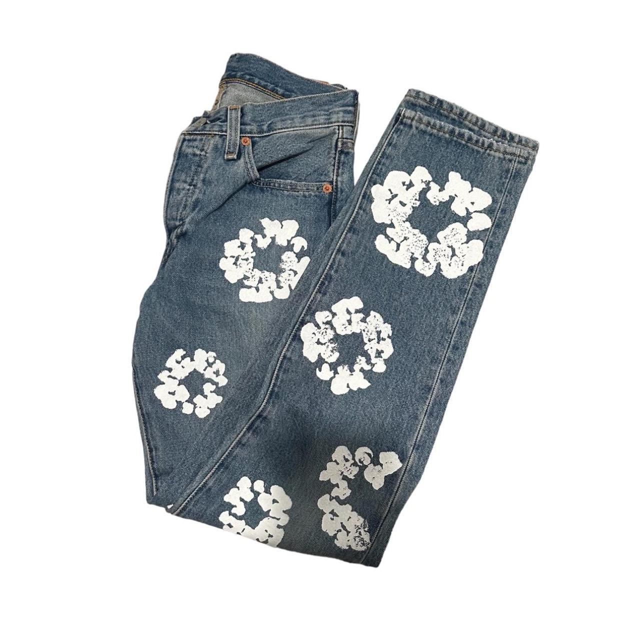 Denim Tears Cotton Wreath Jeans Light Wash - Brand... - Depop