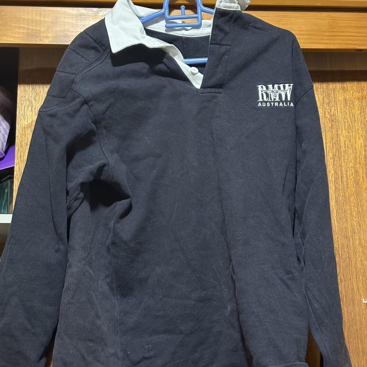 Navy blue RM Williams rugby jersey, In great... | Depop