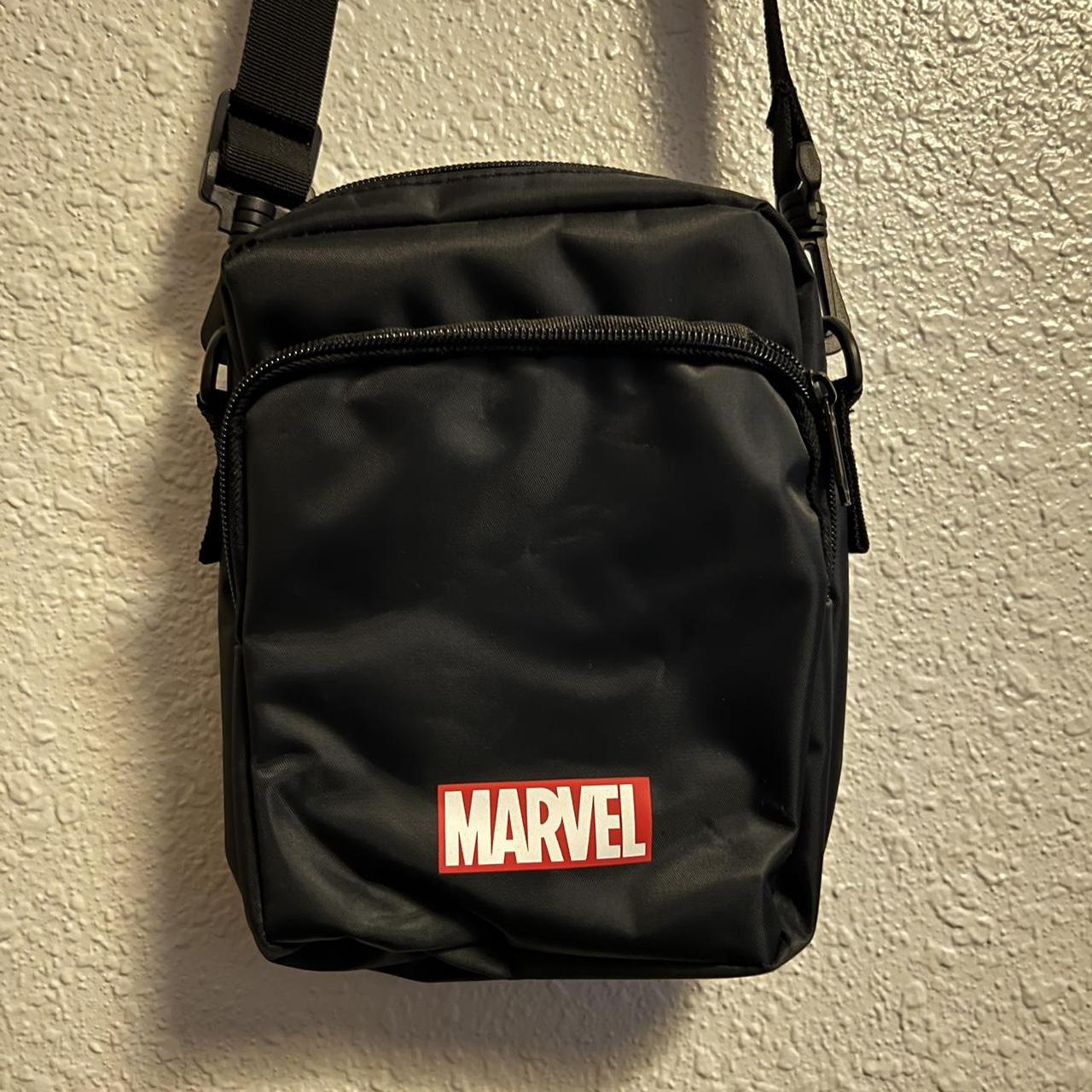 marvel crossbody bag worn once free shipping! - Depop
