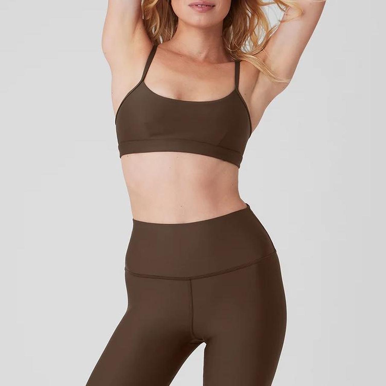 Alo Yoga Airlift Intrigue Bra - Espresso - never worn - Depop