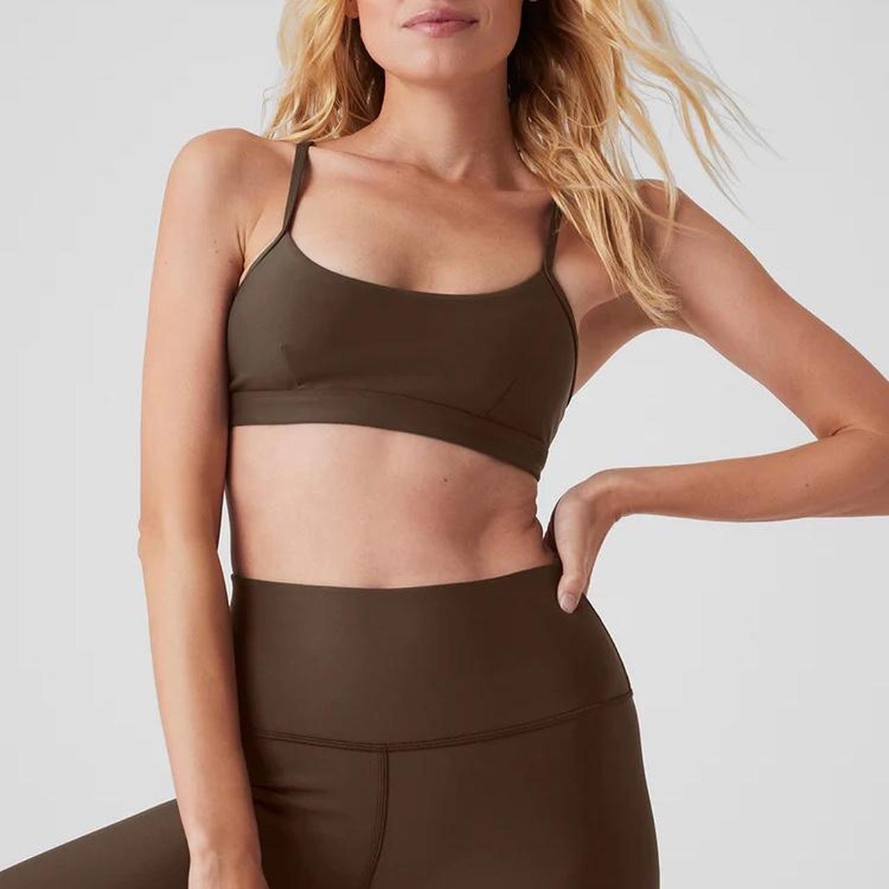 Alo Yoga Airlift Intrigue Bra - Espresso - never worn - Depop