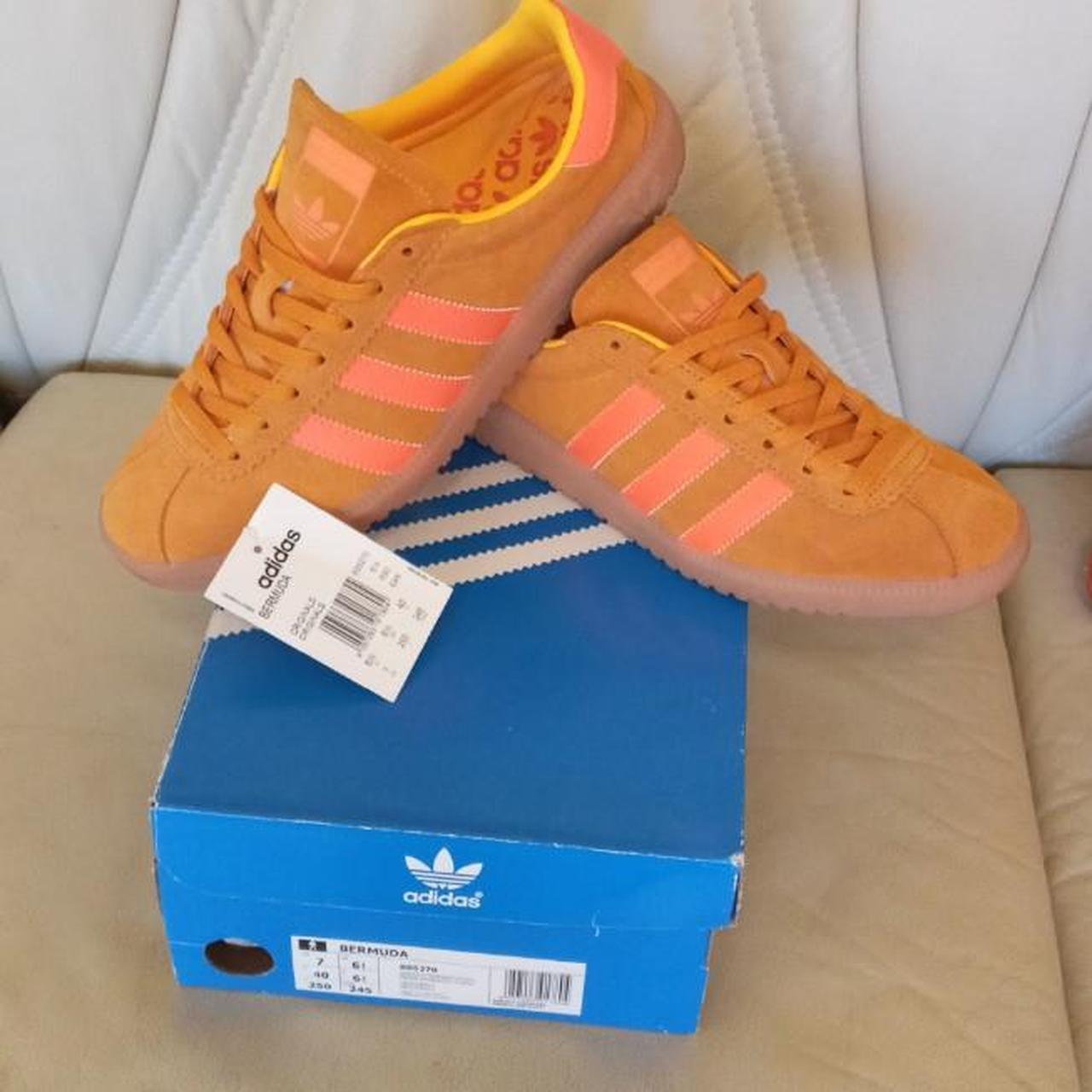 Adidas BERMUDA solar orange EXCELLENT CONDITION ... | Depop