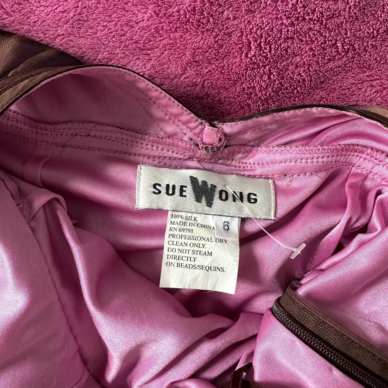 Sue Wong Y2K 100% silk fairy ruffle animal print... | Depop