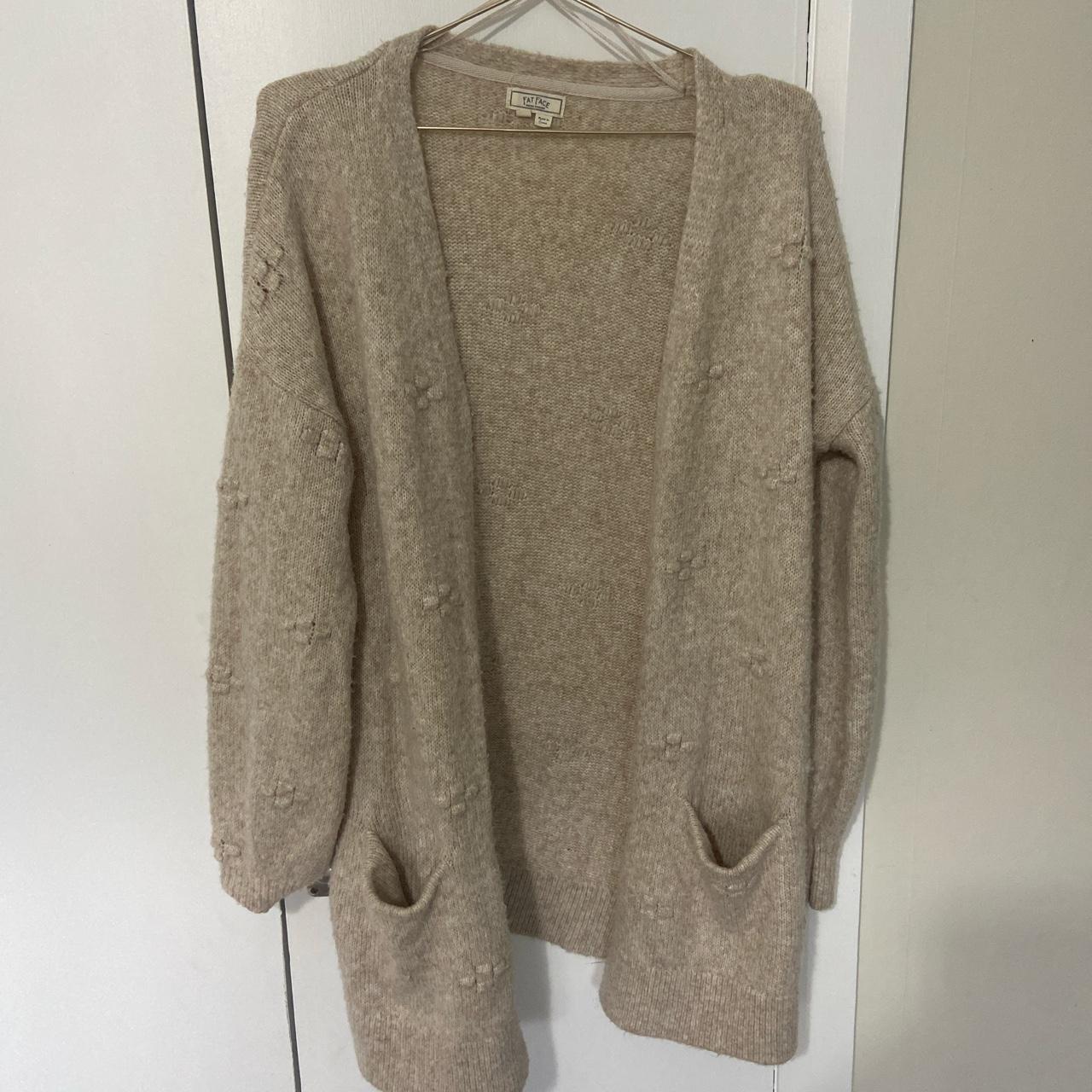 Fat face beige cardigan - size 10 - worn a couple of... - Depop