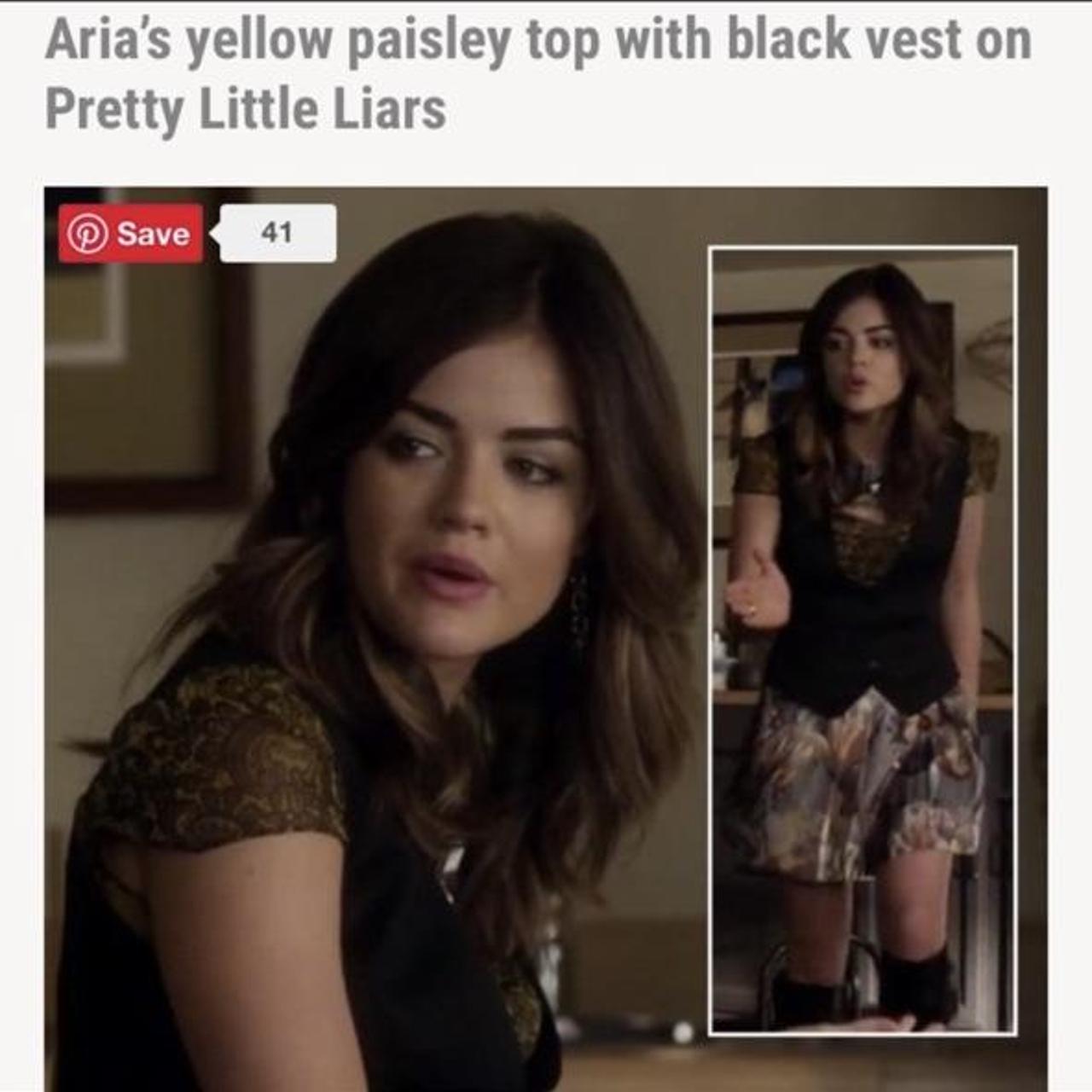 Ted Baker Black Waistcoat ASO Lucy Hale / Aria from... - Depop