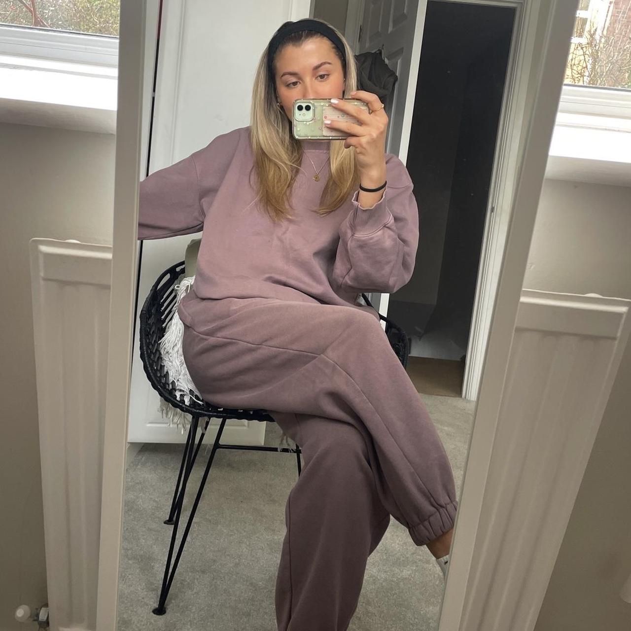 Topman mauve jogger set Sweatshirt and tracksuit... - Depop