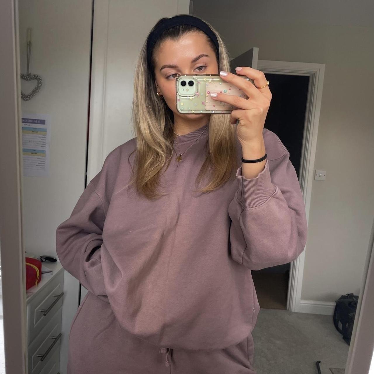 Topman mauve jogger set Sweatshirt and tracksuit... - Depop