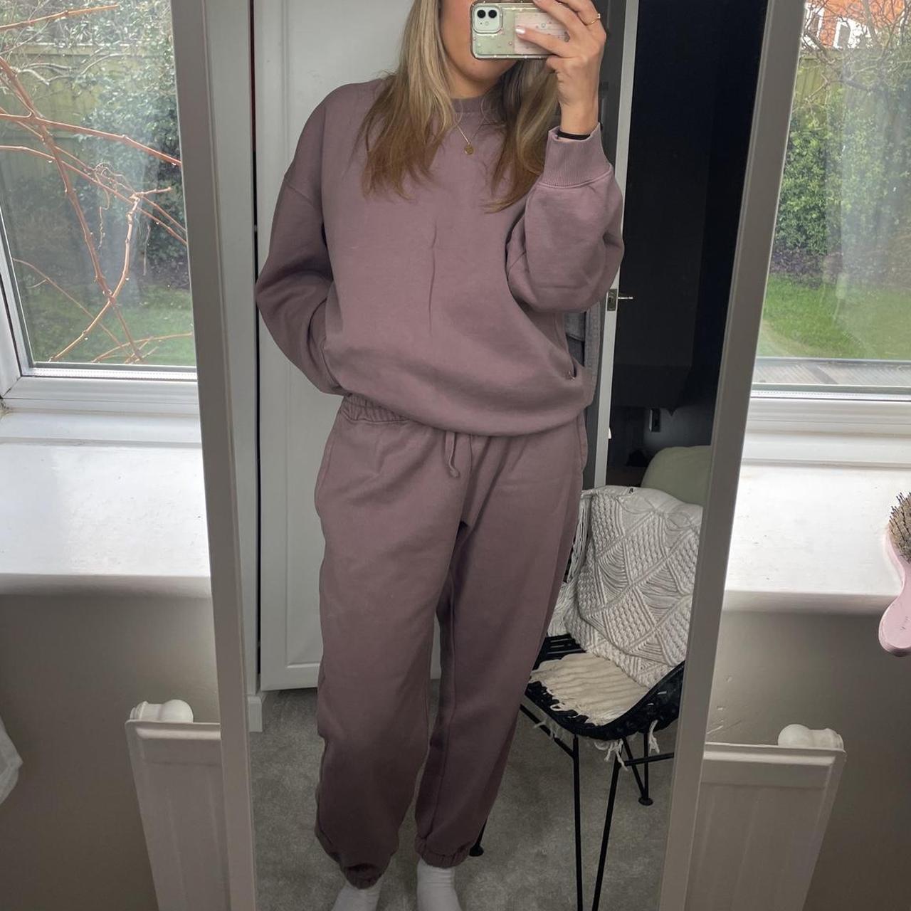 Topman mauve jogger set Sweatshirt and tracksuit... - Depop