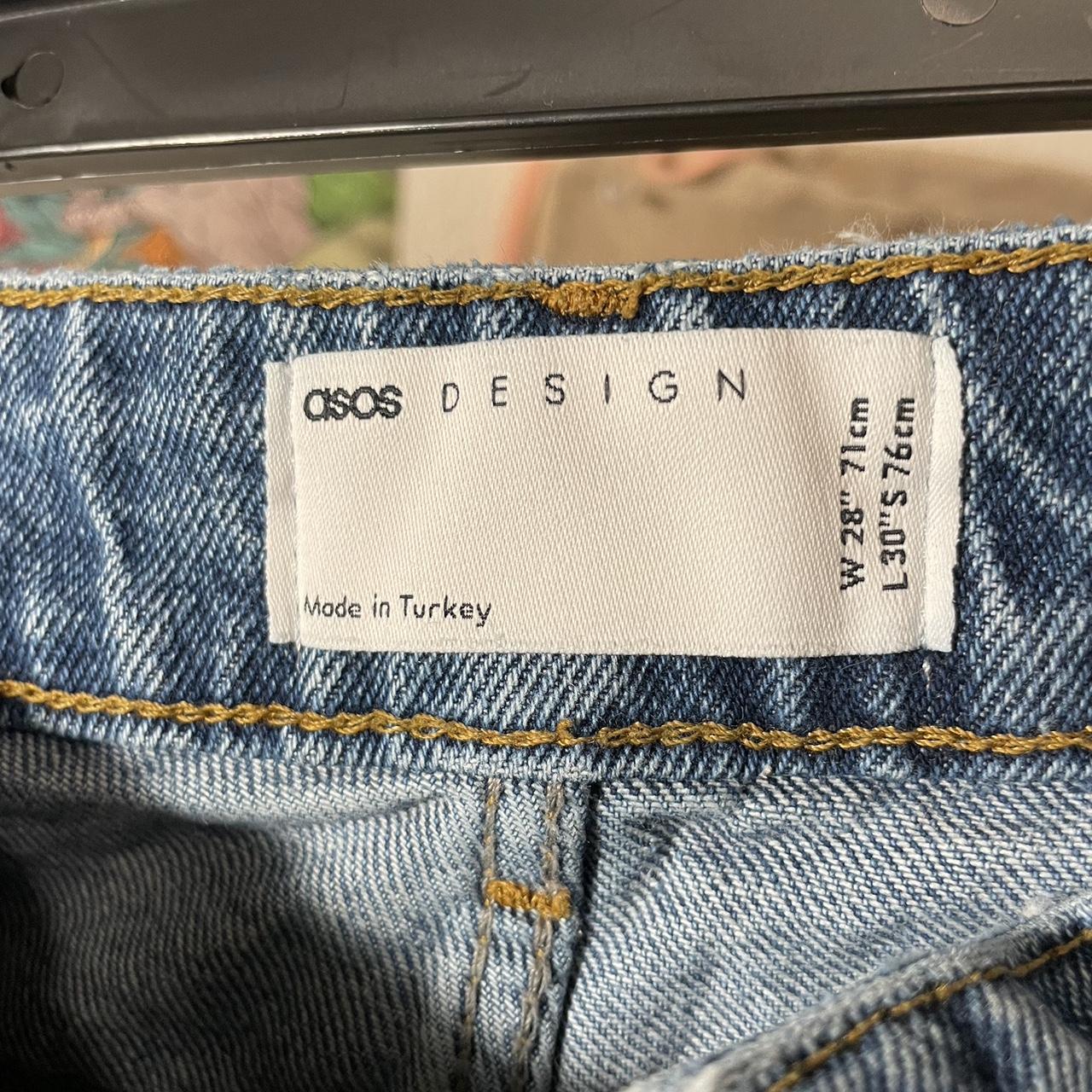 ASOS HIGH WAISTED, baggy capri/ high water jeans in... - Depop