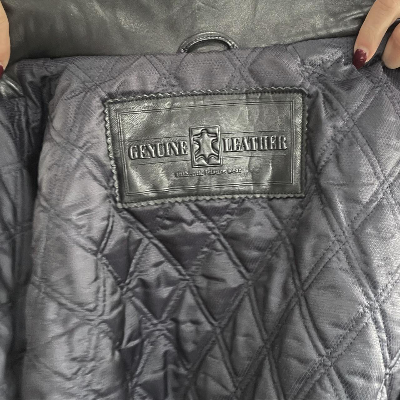 Vintage leather bomber jacket Y2K, Biker style,... - Depop