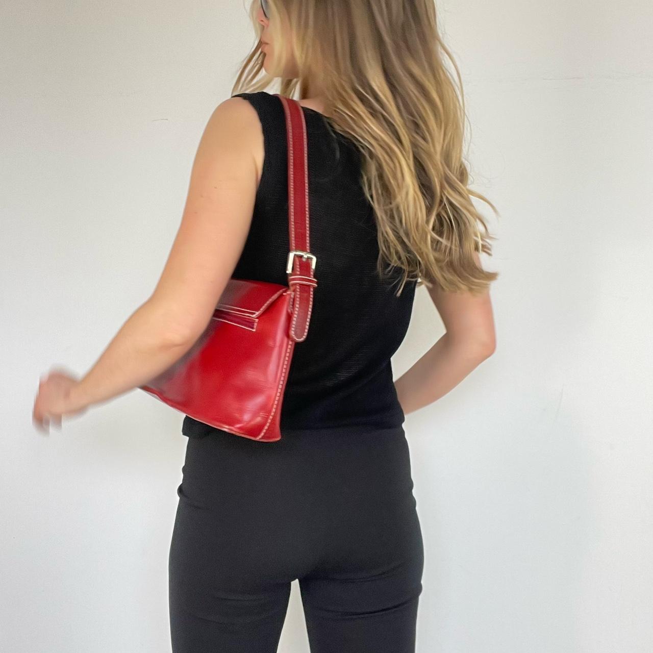 vintage knit top vintage black knitted top. 00s.... - Depop