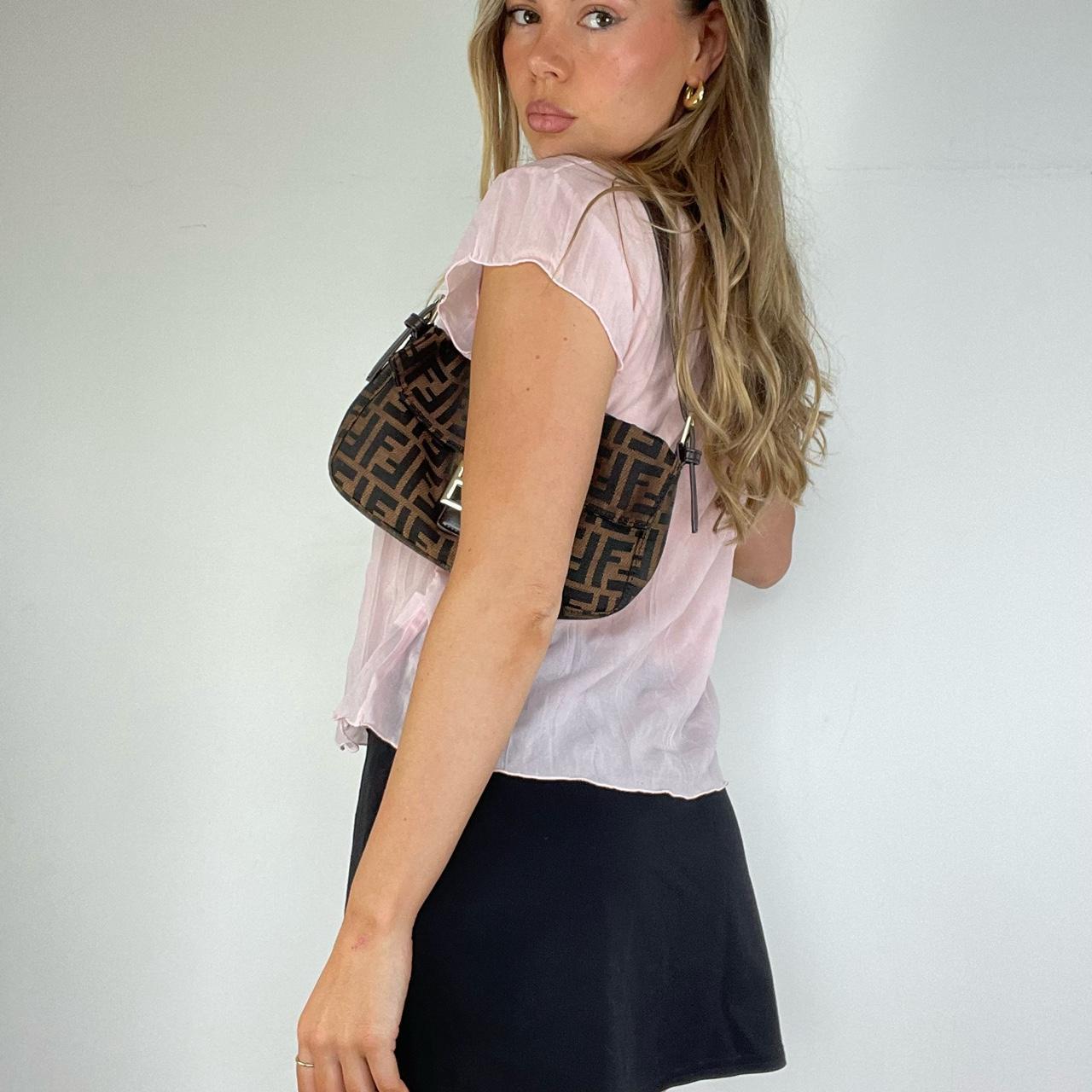 Preppy pink top Vintage sheer pink top. y2k.... - Depop