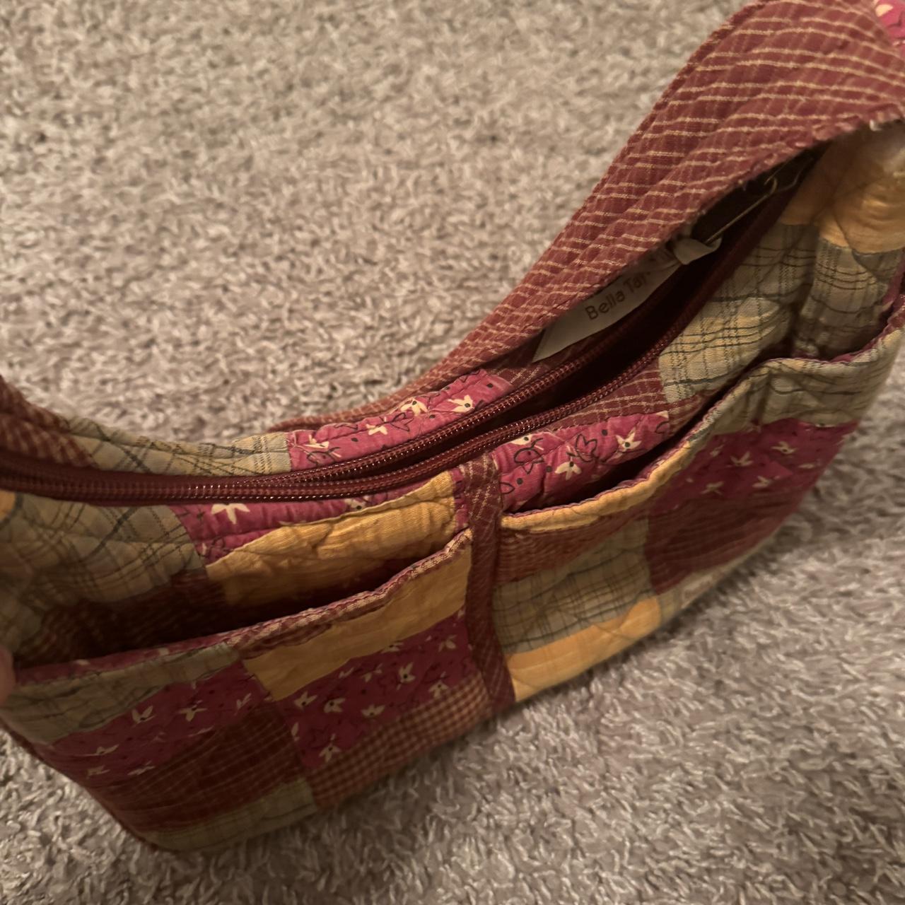 vintage patchwork bag 𖤓 super cute small patchwork... - Depop