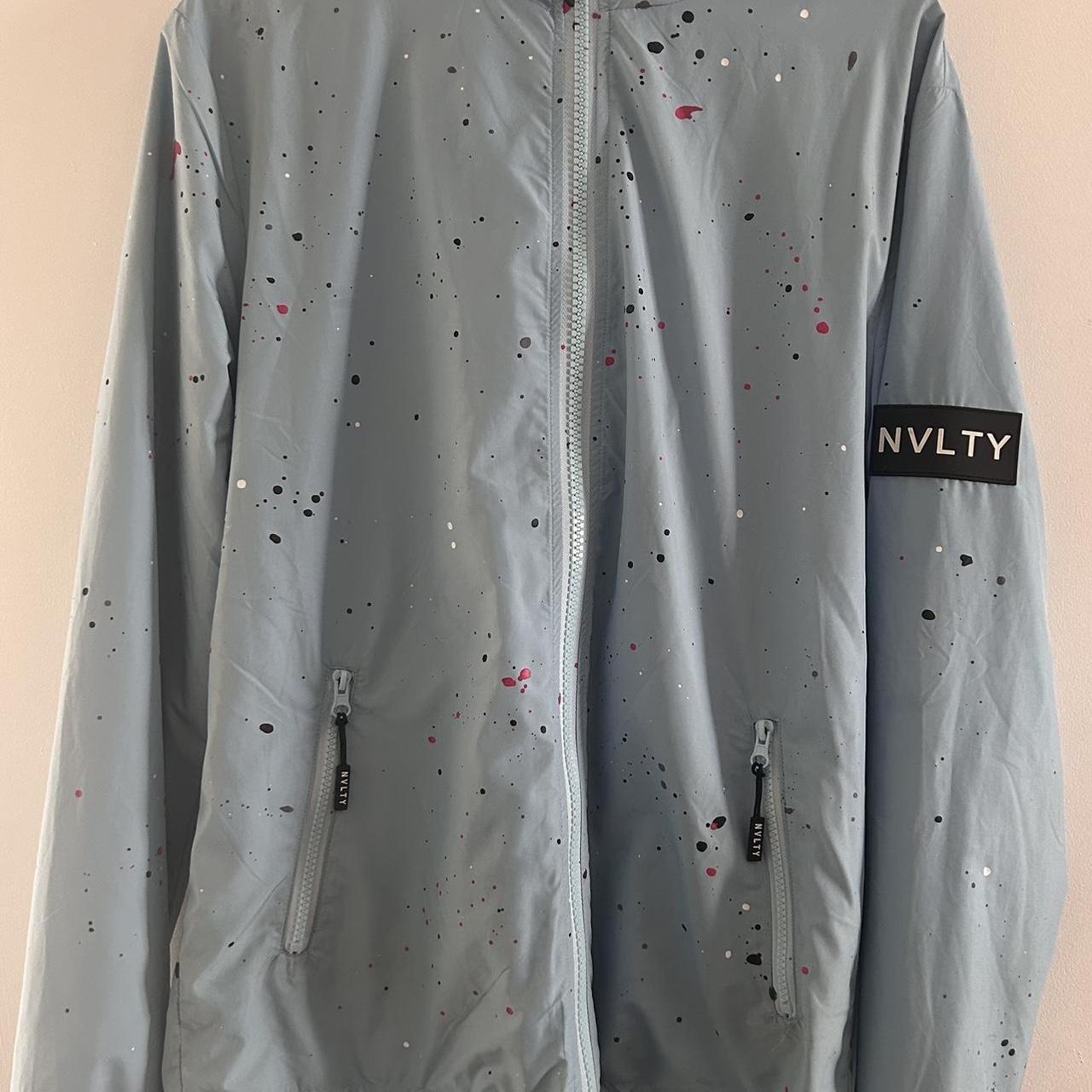 NVLTY Windbreaker Jacket / Coat Paint Splatter... - Depop