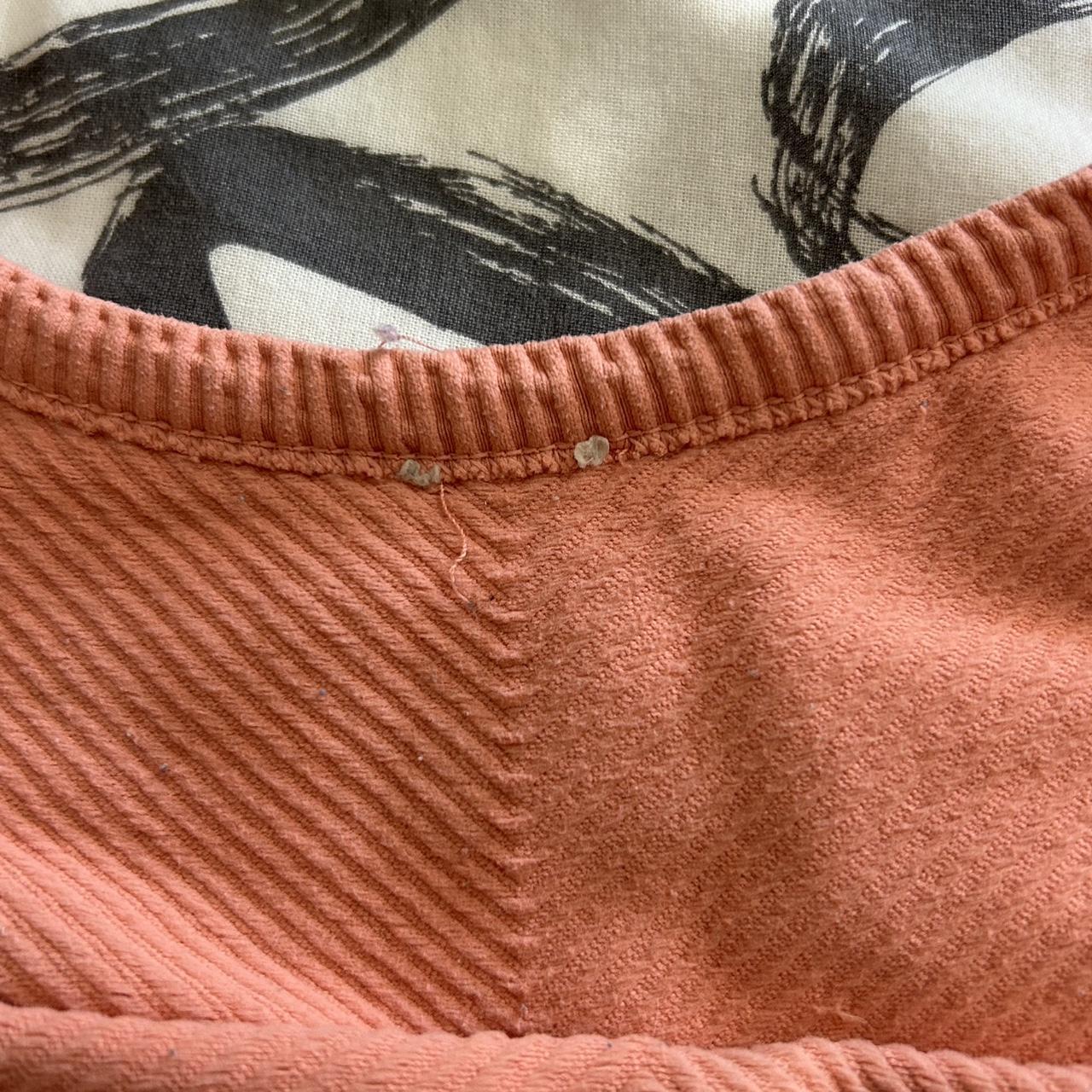 Soft salmon pink ribbed tank top, no brand or size... | Depop