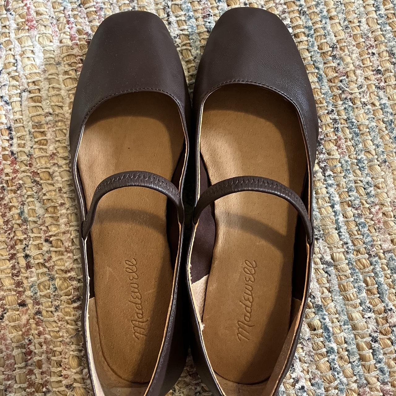 Madewell Greta mary jane ballet flat in chocolate... - Depop