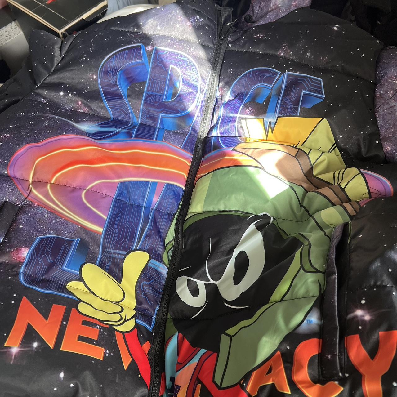 Members only space jam puffer jacket only worn to... - Depop
