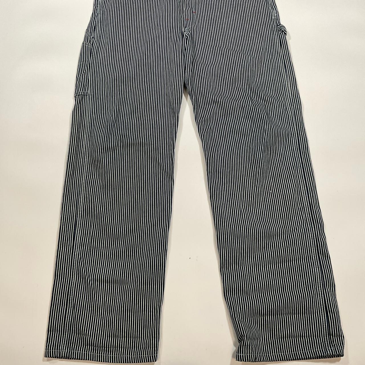 Dickies Dungarees Dickies Blue And White Pinstripe Depop