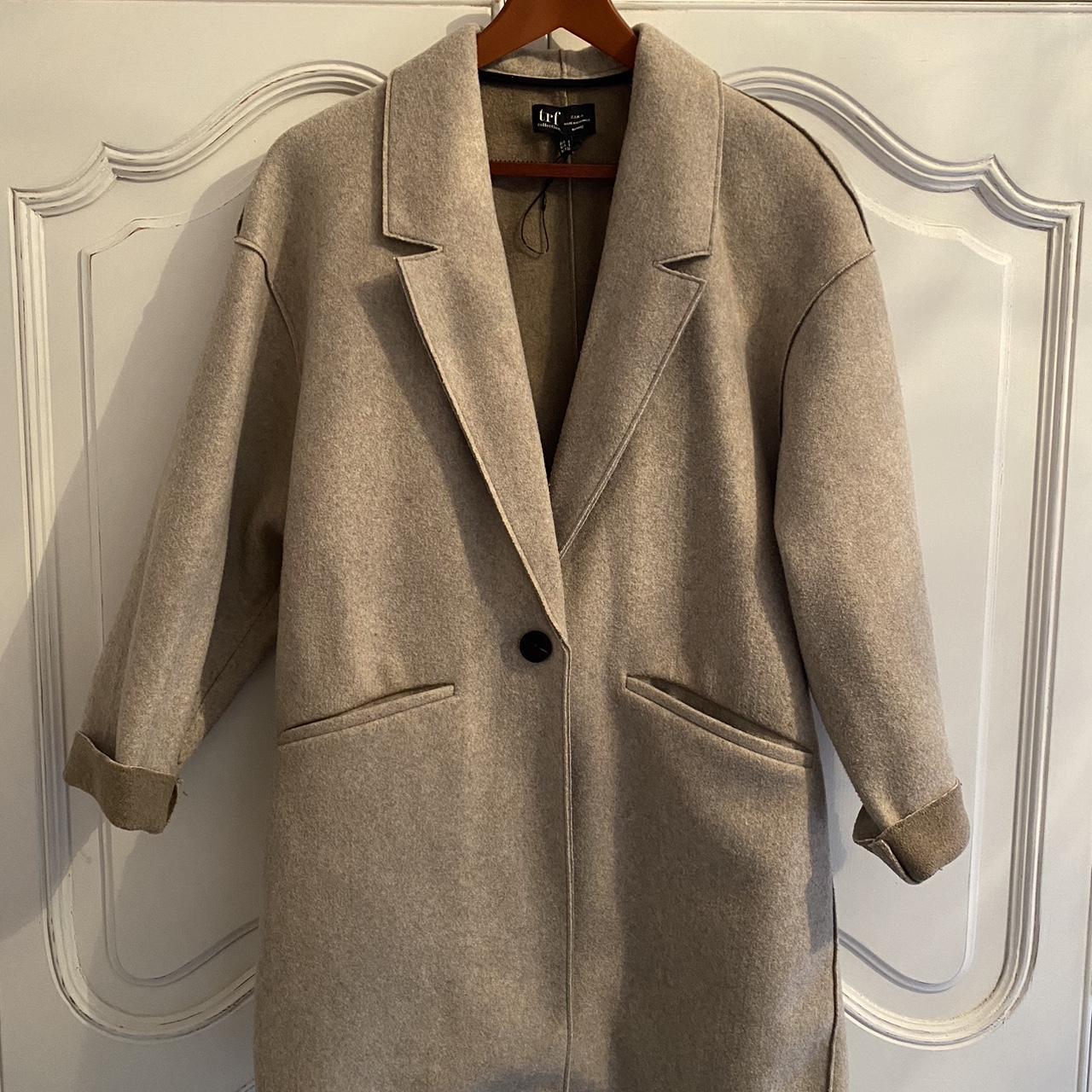 Zara trf collection oversized felt coat. Size S.... - Depop