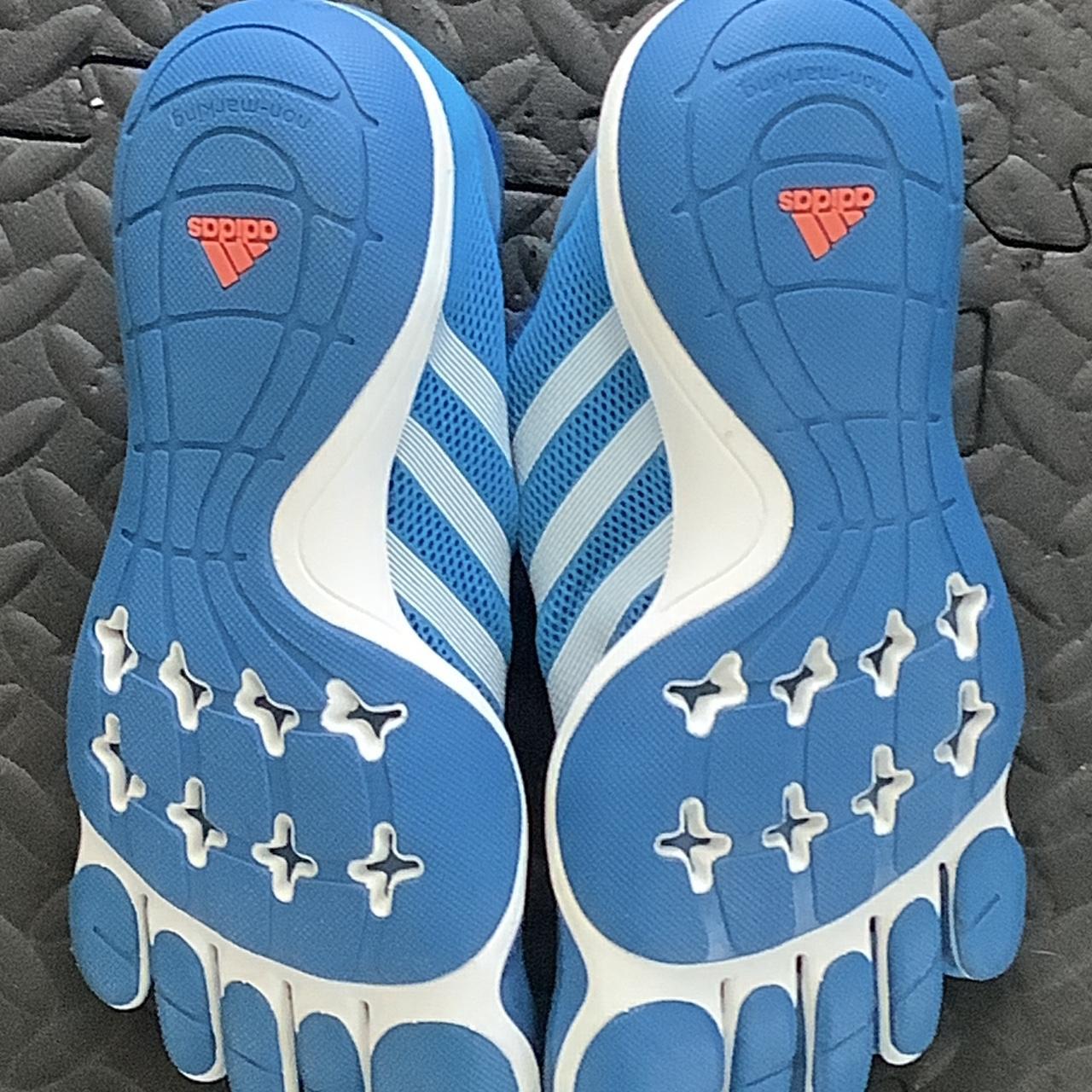 Adidas Men's Blue and White Trainers | Depop