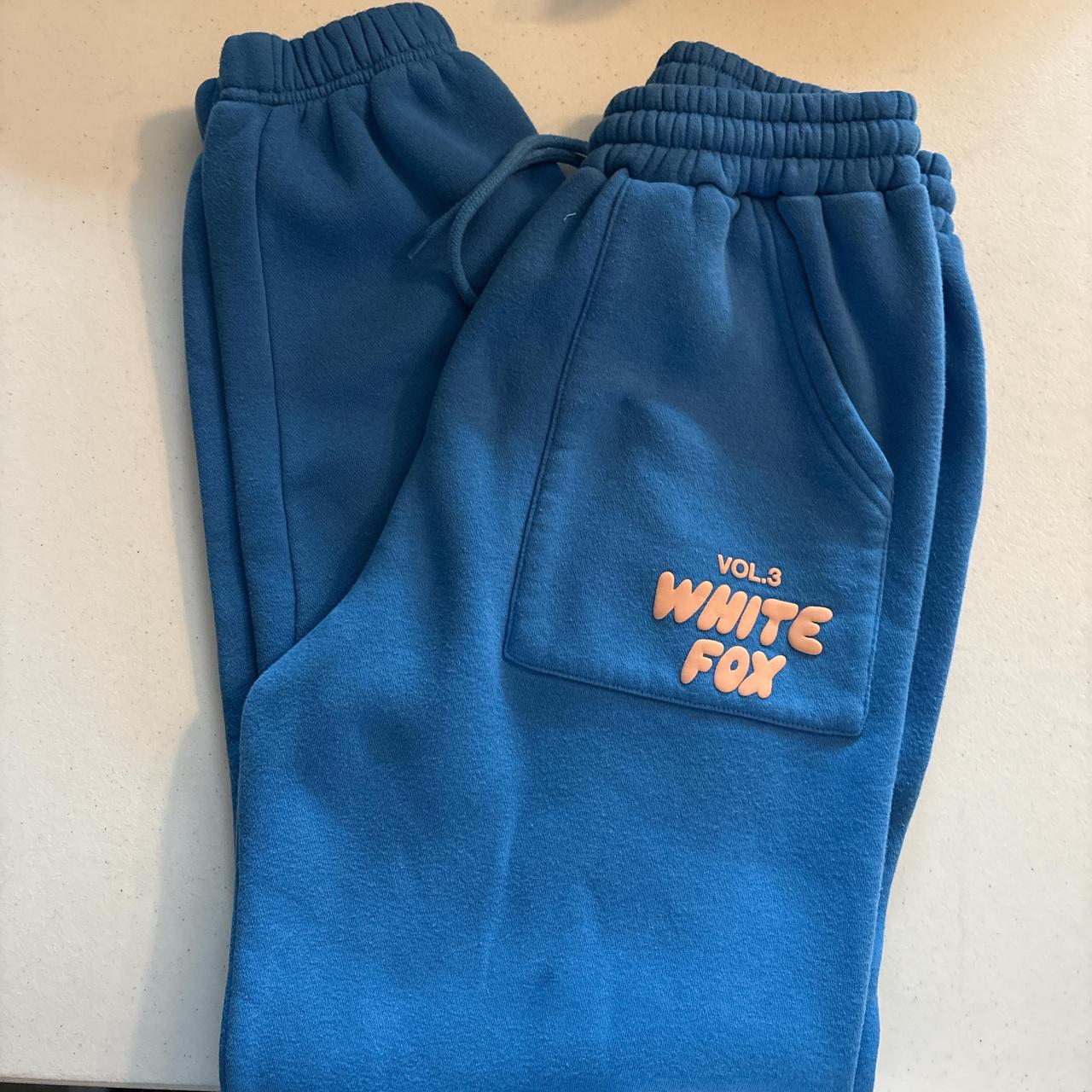 White fox sweat pants, S | Depop