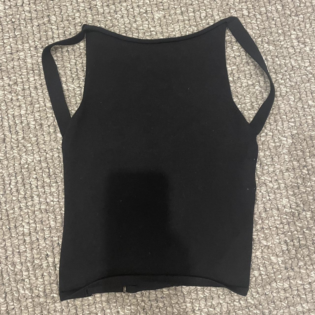 backless black glassons top - Depop