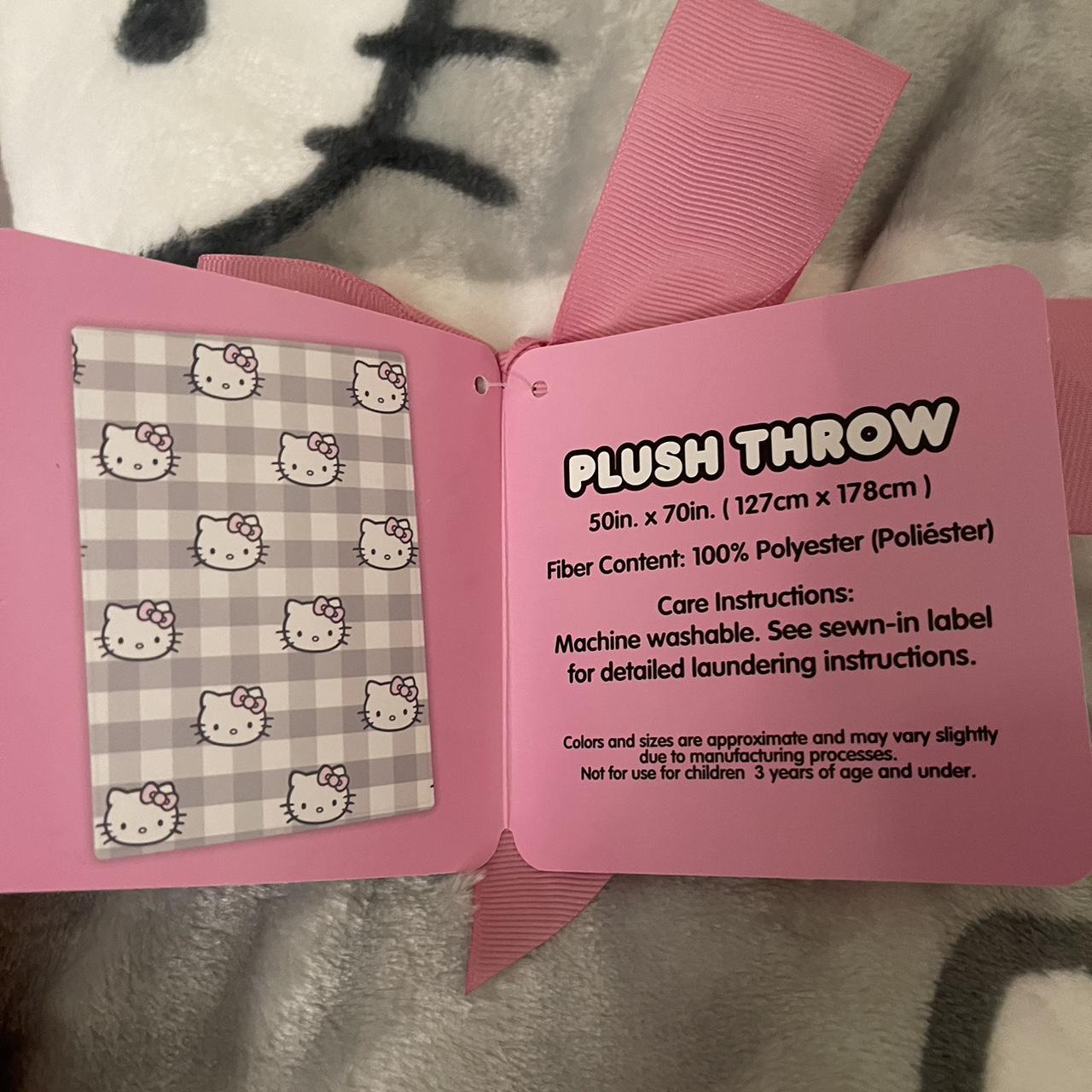 BRAND NEW ICONIC 50 X 70 PLAID Hello Kitty Blanket... - Depop