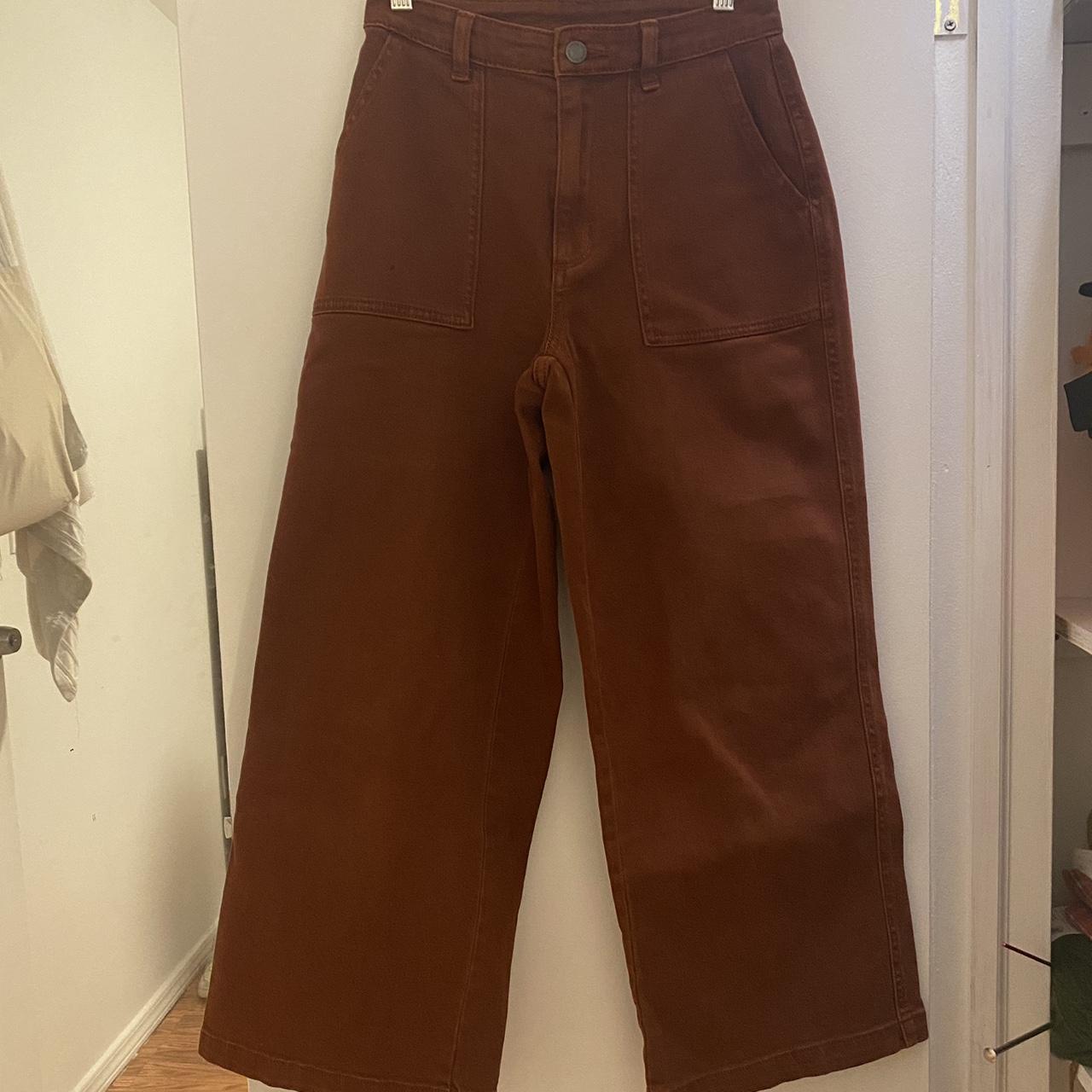 Universal Thread Women's Burgundy Jeans | Depop