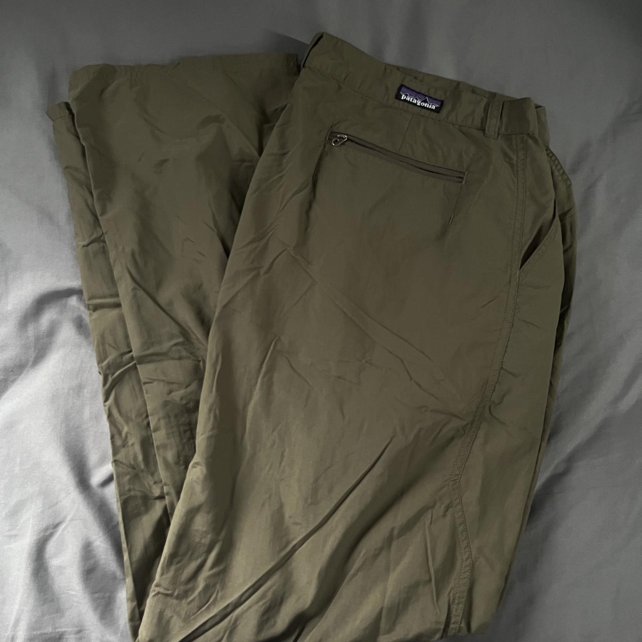 Green Patagonia Hiking Windbreaker Pants super high... - Depop