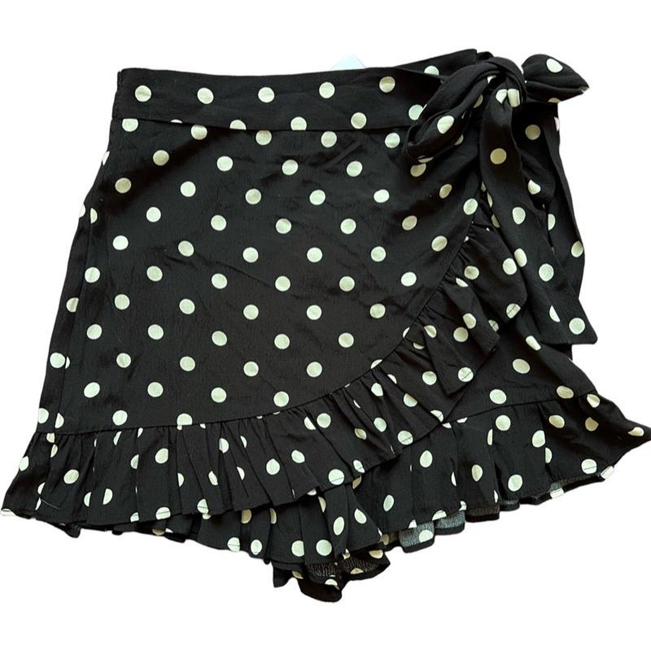 Zara Ruffled Polka Dot Skort NWT High waist skort.... - Depop