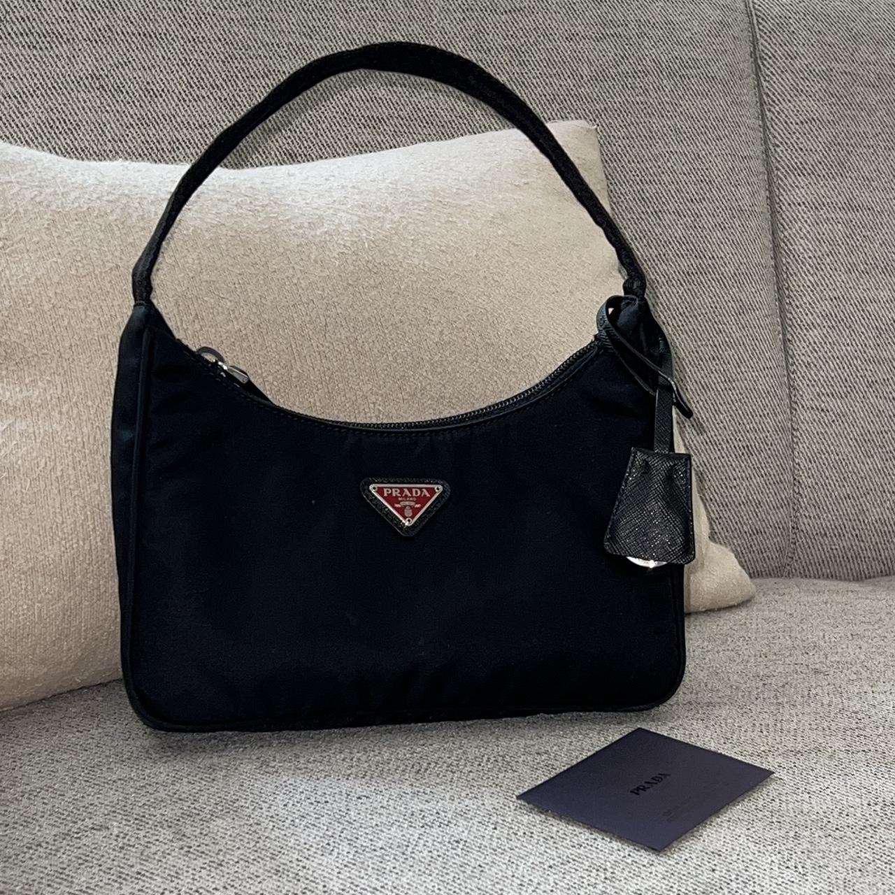 Prada Women's Black and Red Bag | Depop