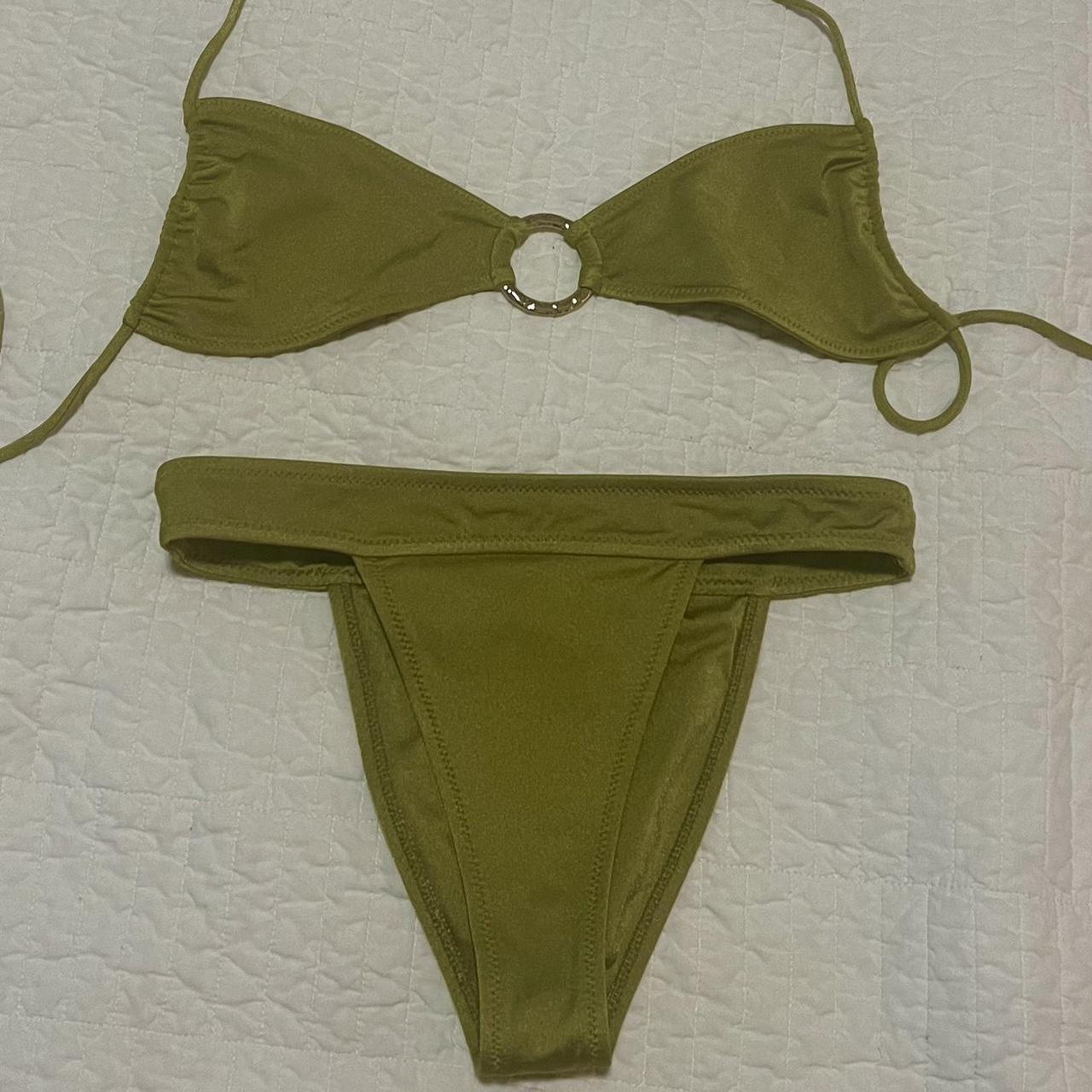 Sommer Swim Green Bikini Set (Small top and bottom) | Depop