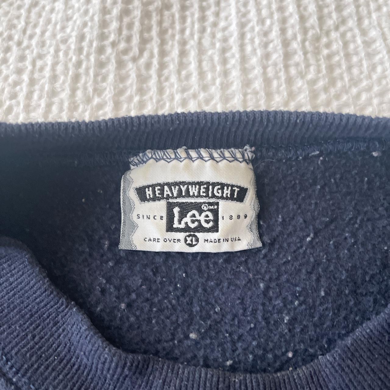 Lee Men's Navy and Yellow Sweatshirt | Depop