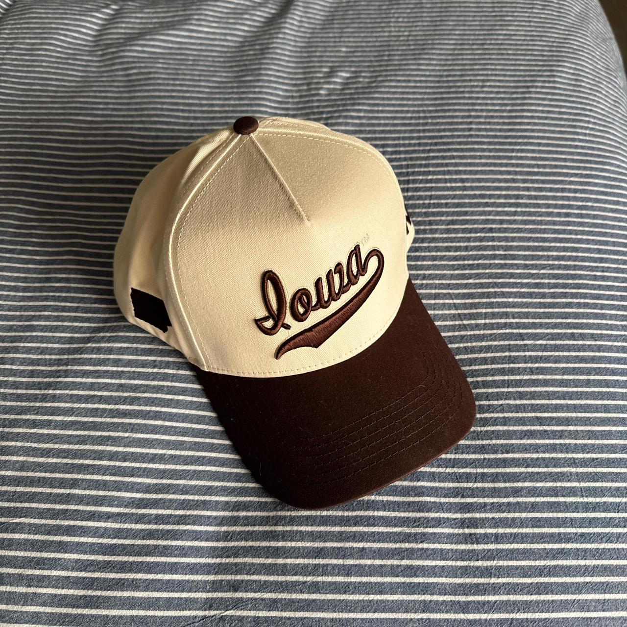 No Rivals Iowa Hat Brand New Cream and Brown Never... | Depop