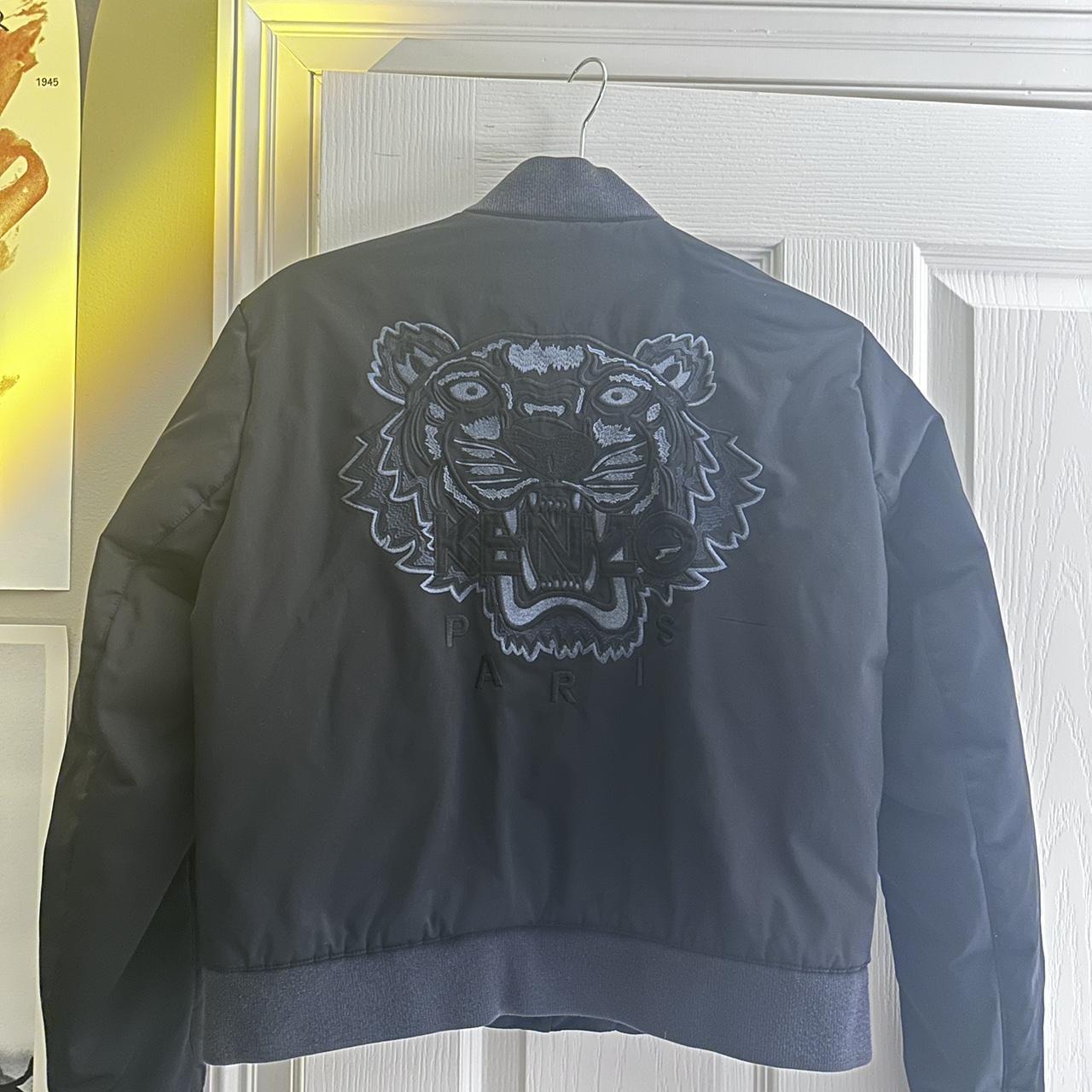 KENZO TIGER BOMBER JACKET BLACK Size: M - Depop