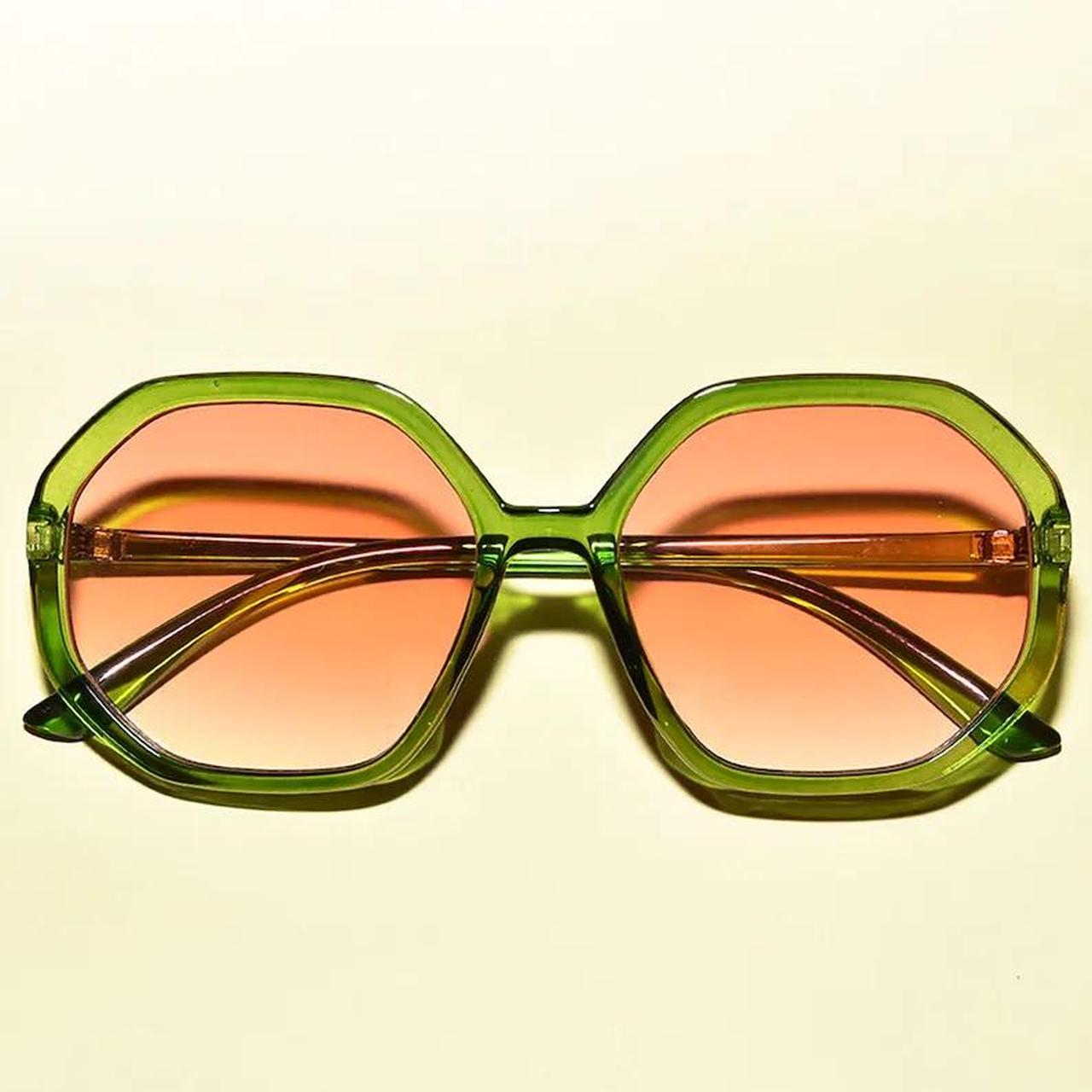These new Green/Pink retro groovy 1970s vintage... | Depop