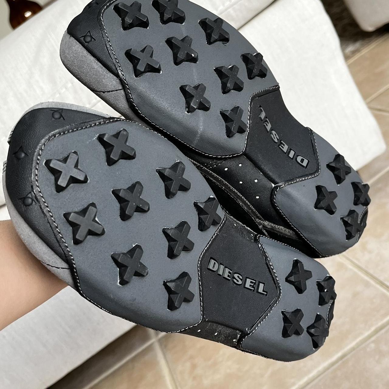 Diesel Women's Black and Grey Trainers | Depop