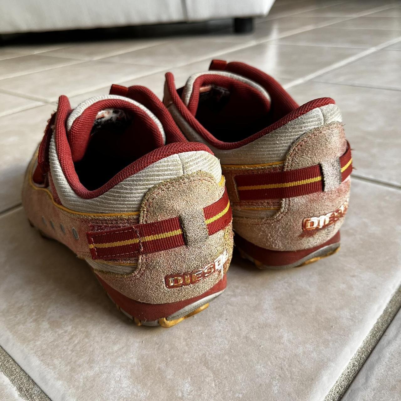 Diesel Women's Pink and Red Trainers | Depop