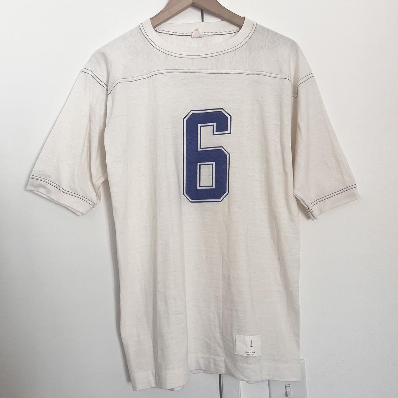 Vintage 70s/80s football number jersey Made in USA,... - Depop